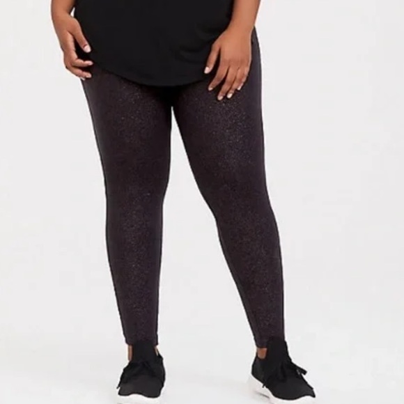 torrid | Pants & Jumpsuits | Torrid Leggings Black And Gold Sparkle ...
